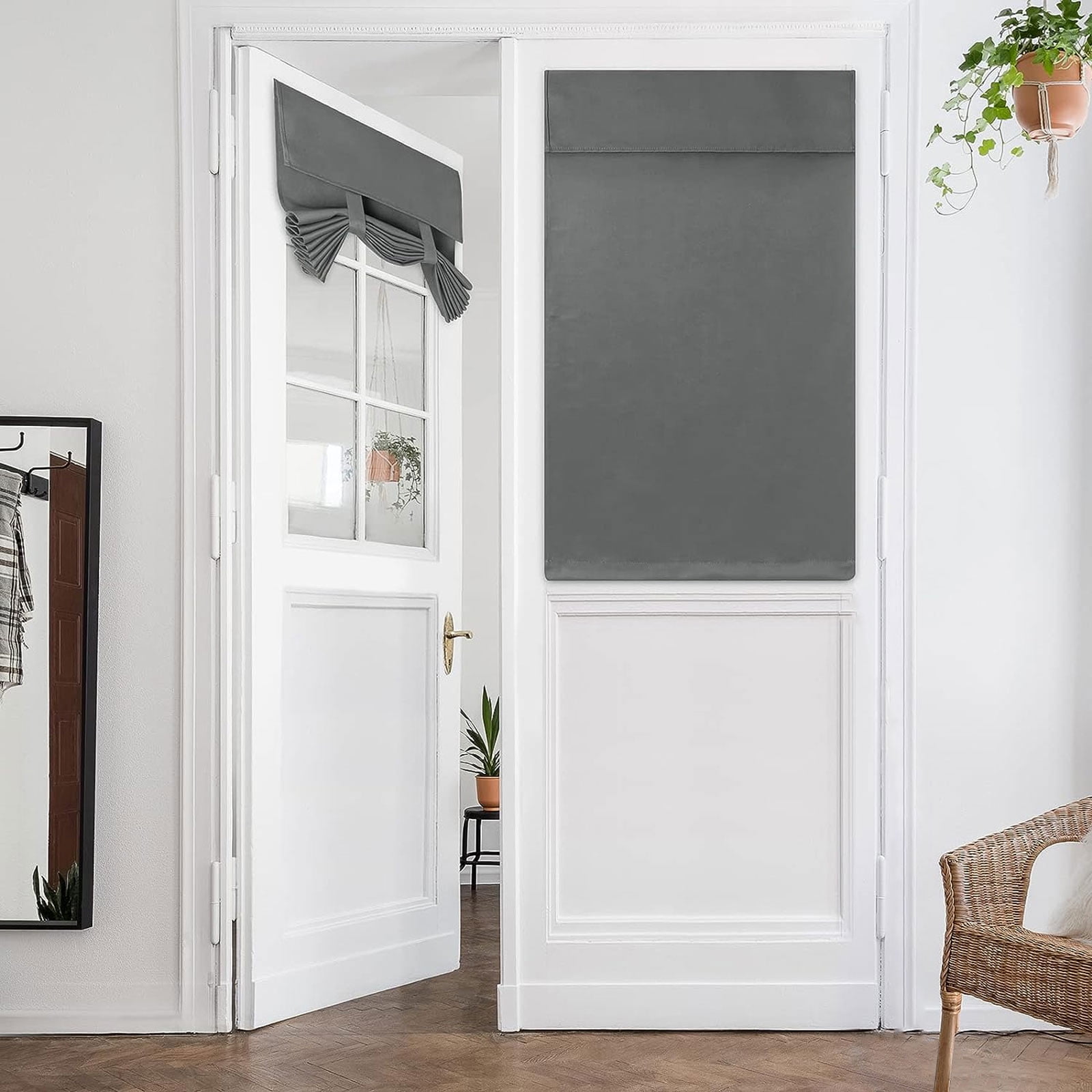 Blackout Door Curtains Privacy French Door Curtains 26inch x 40inch No ...