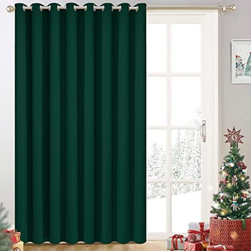 Blackout Extra Wide Thermal Insulated Curtains, Total Shade Patio Door ...