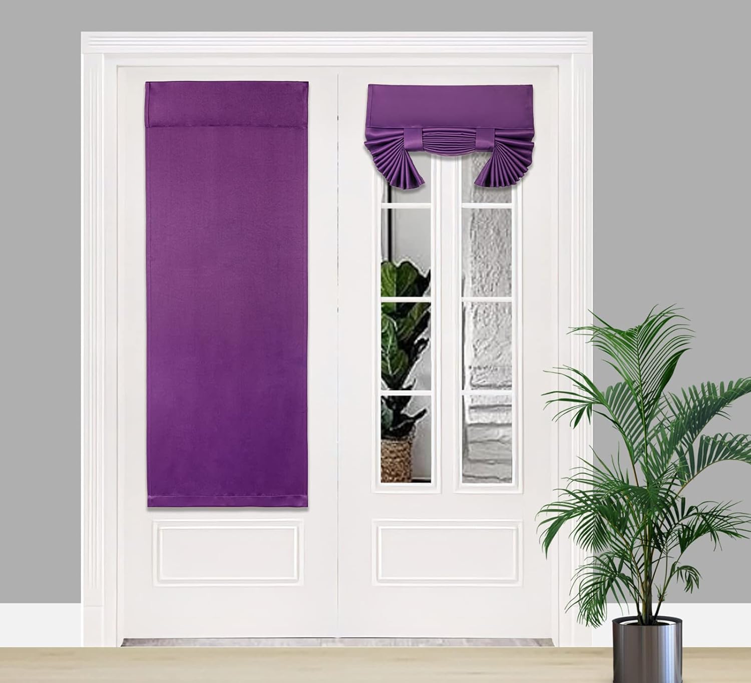 Blackout French Door Curtain,Privacy Thermal Insulated Door Window ...