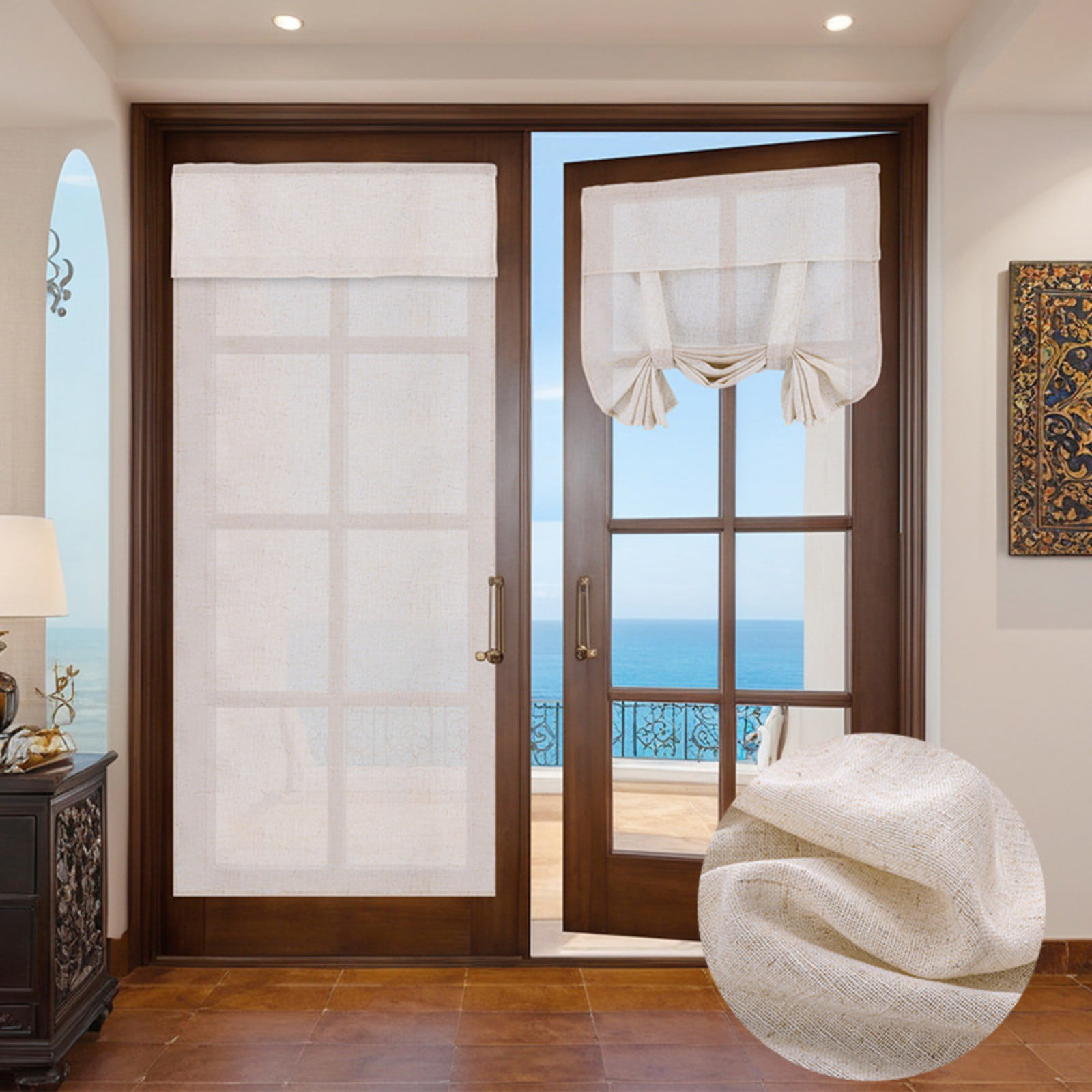 Blackout French Door Curtain,Privacy Thermal Insulated Door Window ...