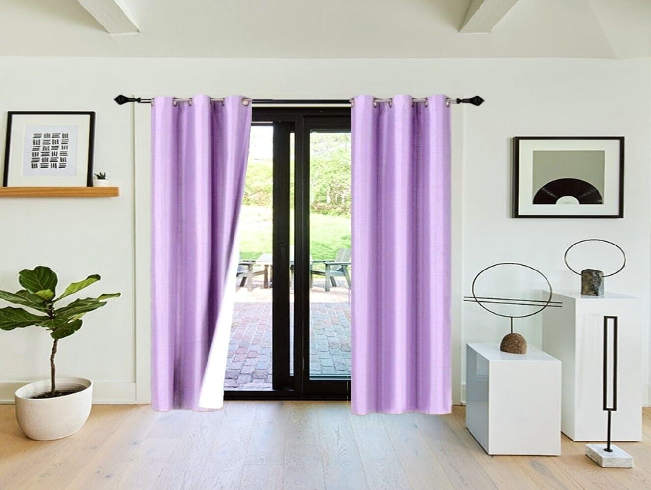 Full Darkening Blackout Heat And Light Bloking Window Curtain Treatment ...