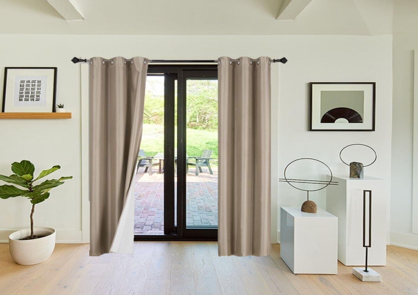 Blackout Heat And Light Blocking Set of 2 panels Window Curtain ...