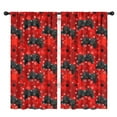 Blackout Kids Curtains,Black Controllers Games Icons Red Pattern ...