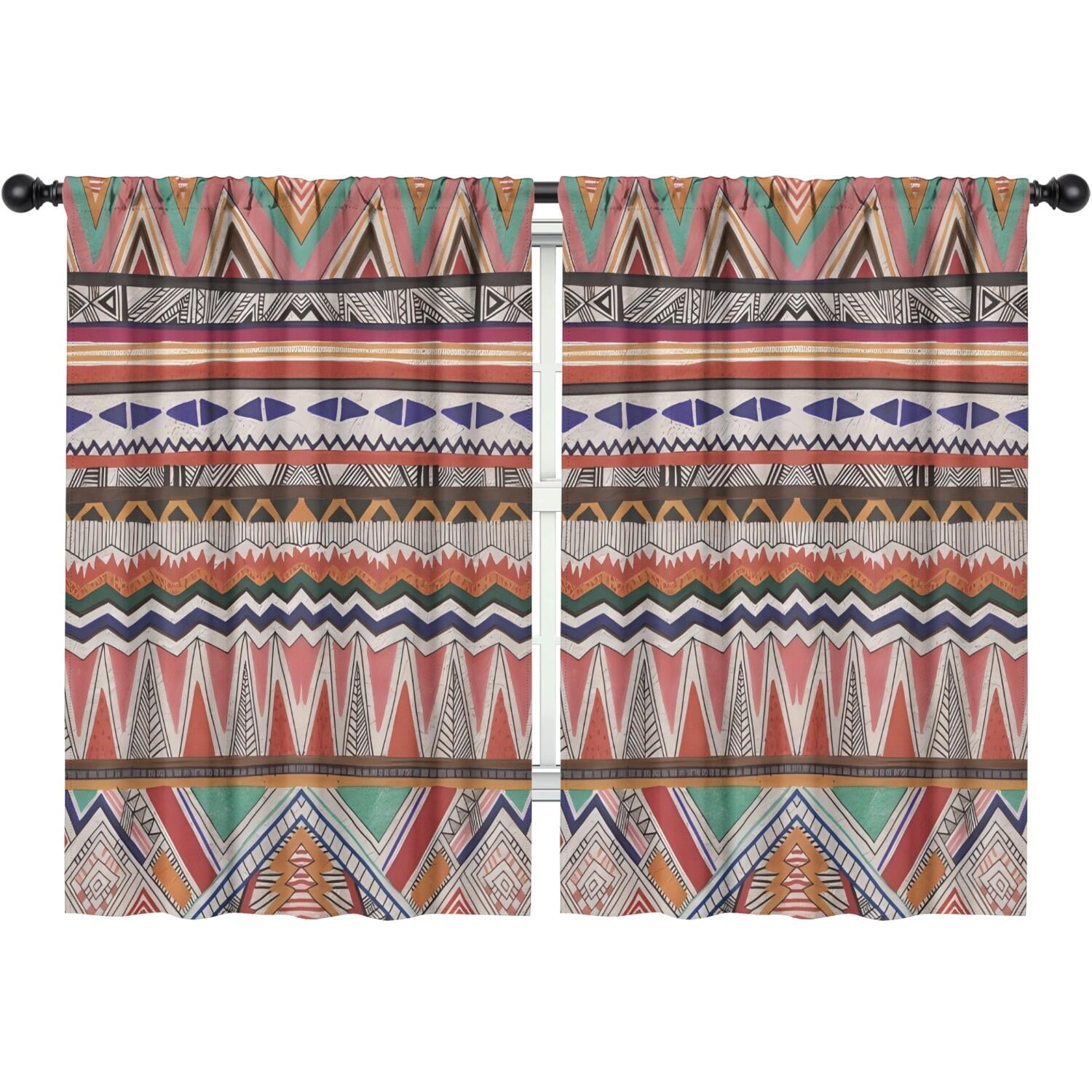 Blackout Kids Curtains,Boho Bohemia Geometric Line Art Childrens ...