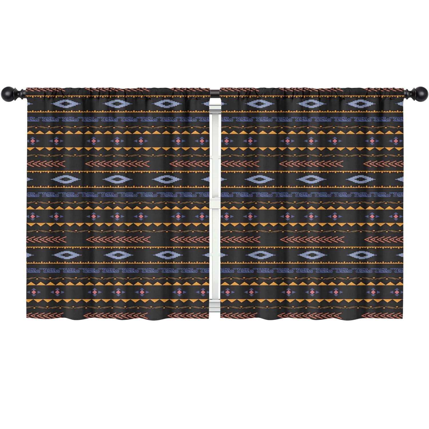 Blackout Kids Curtains,Boho Bohemia Geometric Line Art Childrens ...