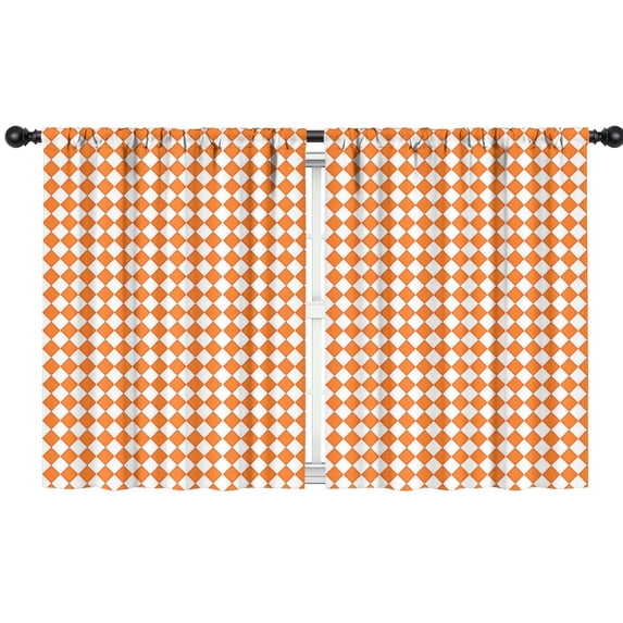Blackout Kids Curtains,Checkered Childrens Insulated Curtains Set Of 2 ...
