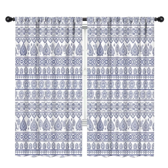 Blackout Kids Curtains,Geometric Stripe White Pattern Children's ...