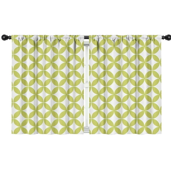 Blackout Kids Curtains,Green White Checkerboard Checkered Pattern ...