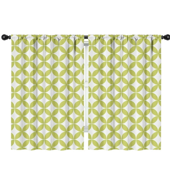 Blackout Kids Curtains,Green White Checkerboard Checkered Pattern ...