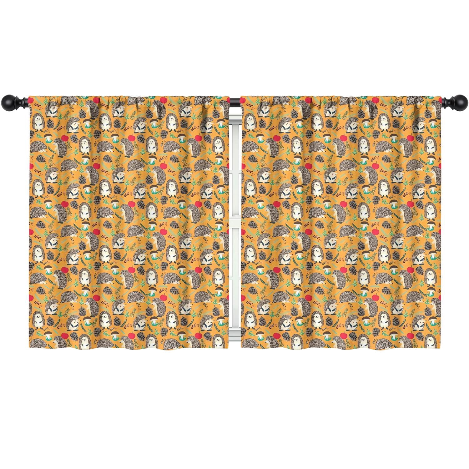 Blackout Kids Curtains,Hedgehog Apple Mushroom Childrens Insulated ...