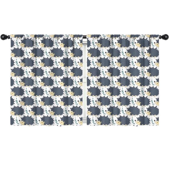 Blackout Kids Curtains,Hedgehog Pattern Childrens Insulated Curtains ...