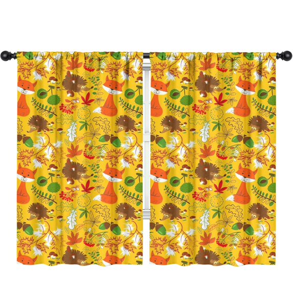 Blackout Kids Curtains,Hedgehogs Animals Pattern Childrens Insulated ...