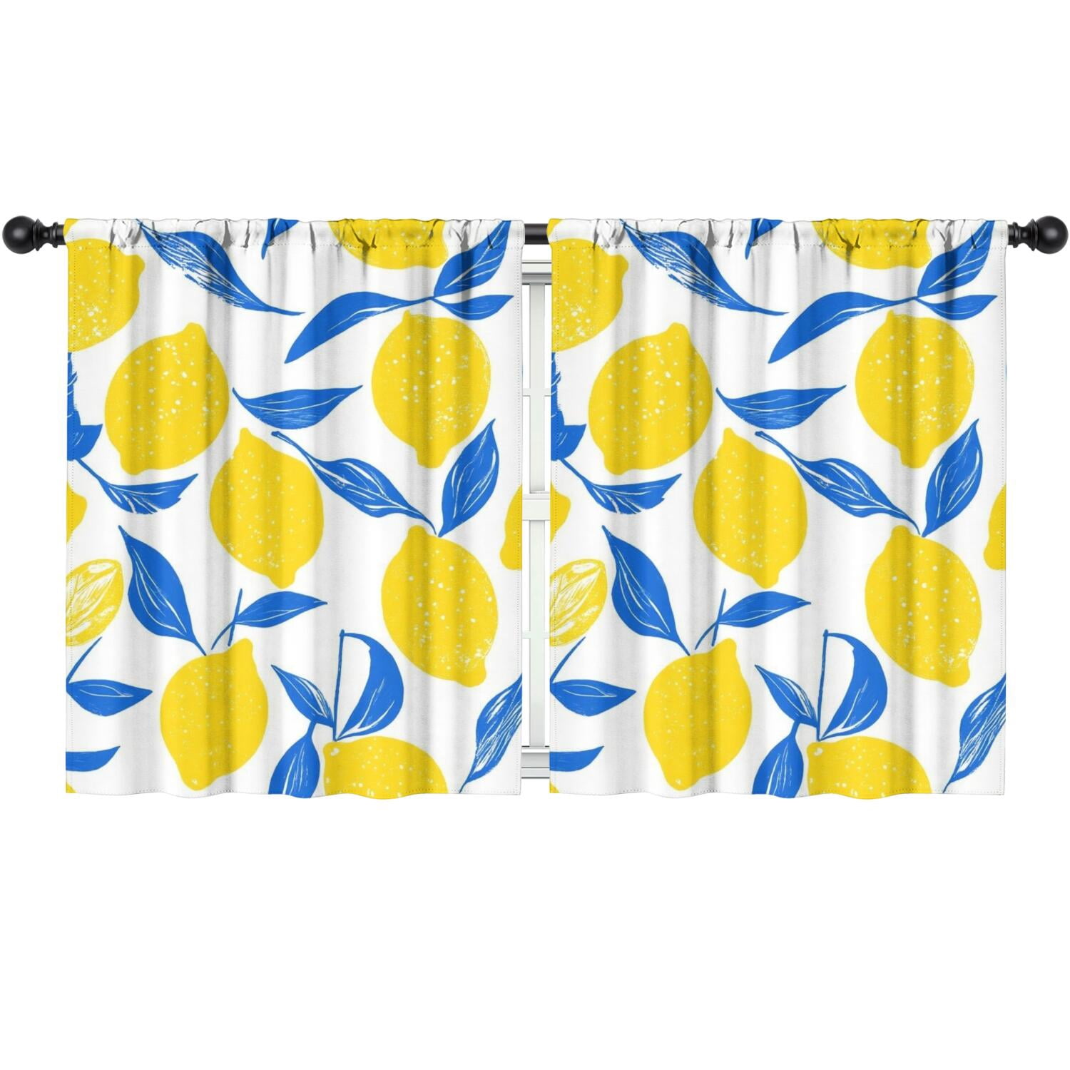 Blackout Kids Curtains,Lemon Childrens Insulated Curtains Set Of 2 ...
