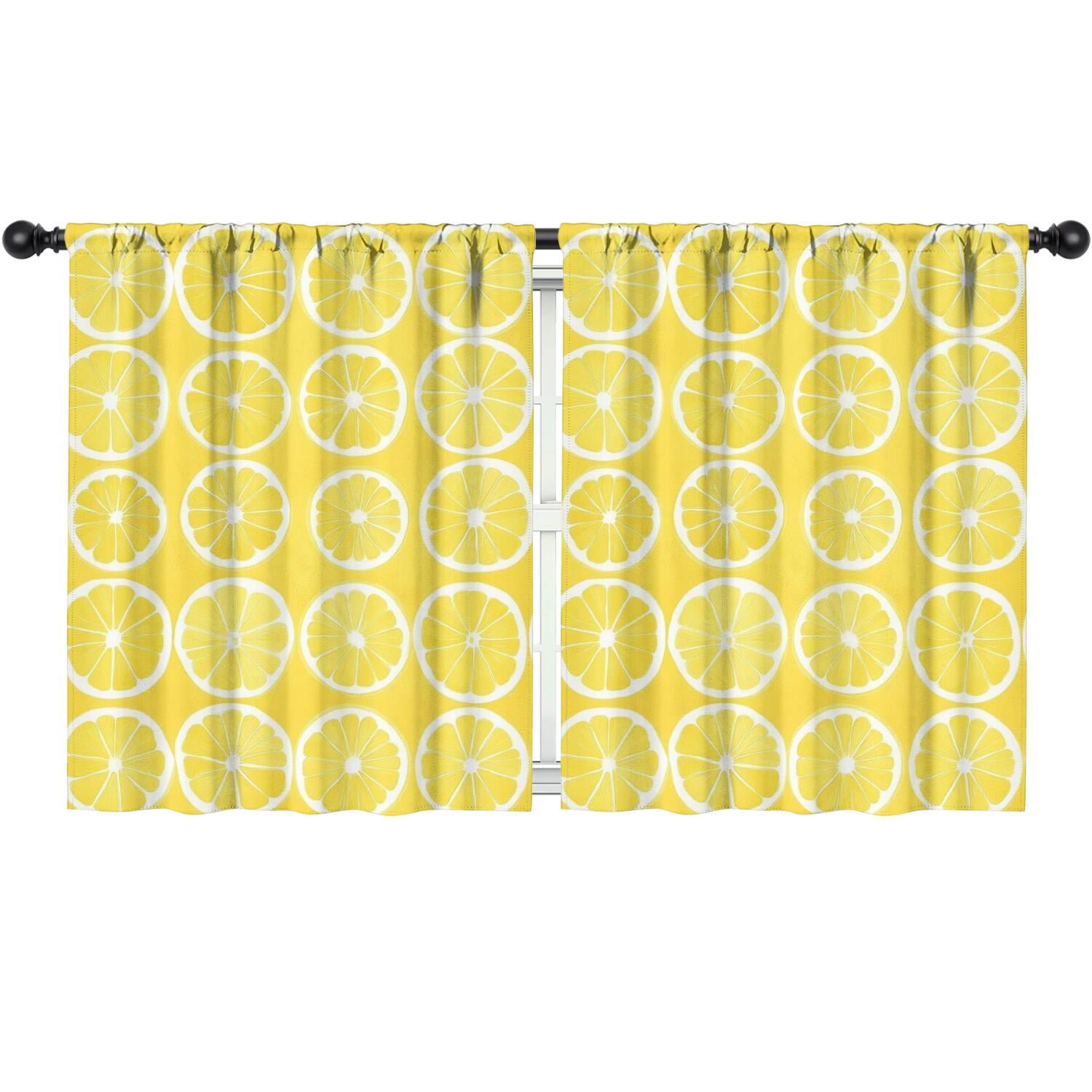 Blackout Kids Curtains,Lemon Childrens Insulated Curtains Set Of 2 ...