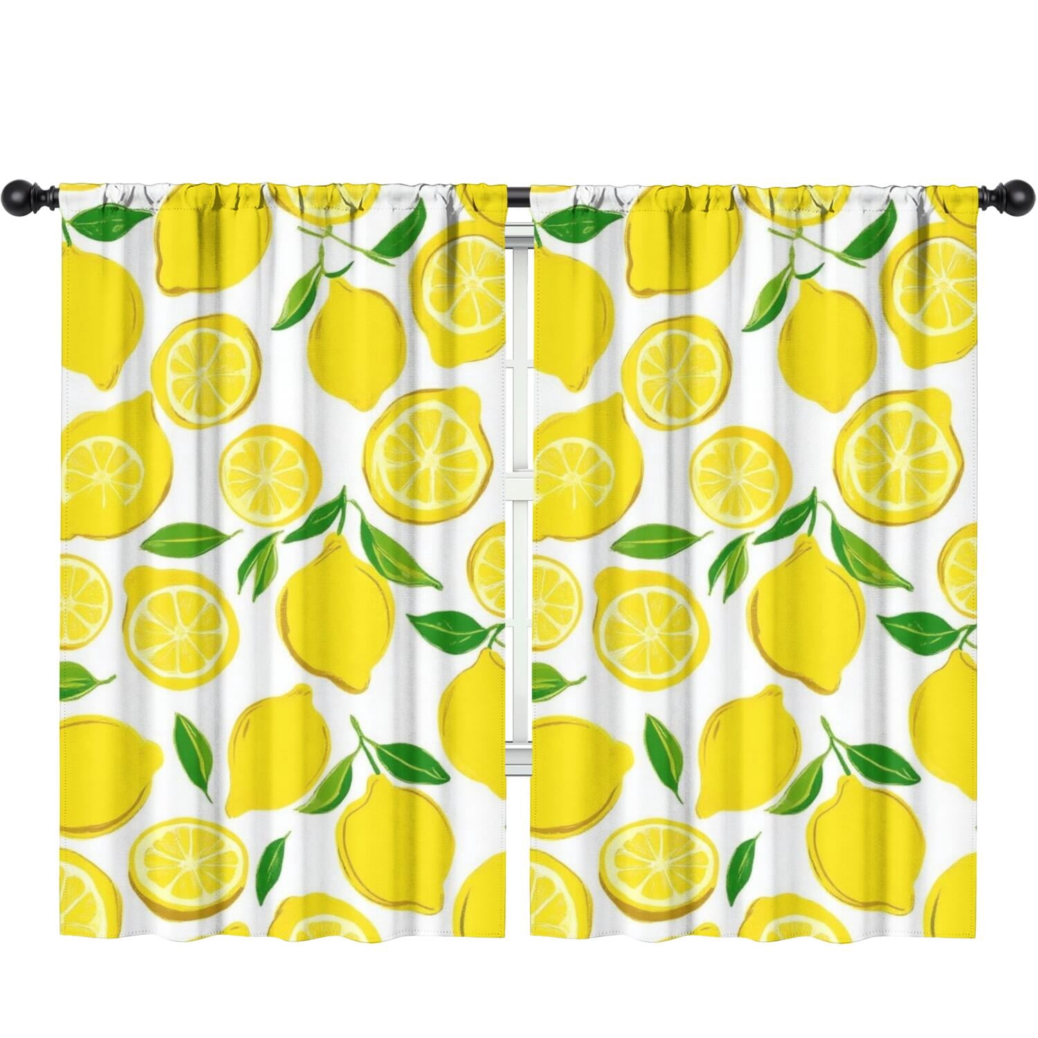 Blackout Kids Curtains,Lemon Childrens Insulated Curtains Set Of 2 ...