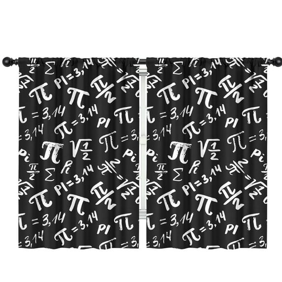 Blackout Kids Curtains,Math Equations Pi Symbols Black Pattern ...