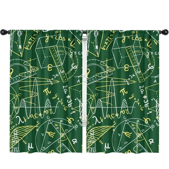 Blackout Kids Curtains,Math Equations Quantum Formulas Black Pattern ...