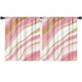 Blackout Kids Curtains,Pink White Gold Marble Pattern Childrens ...