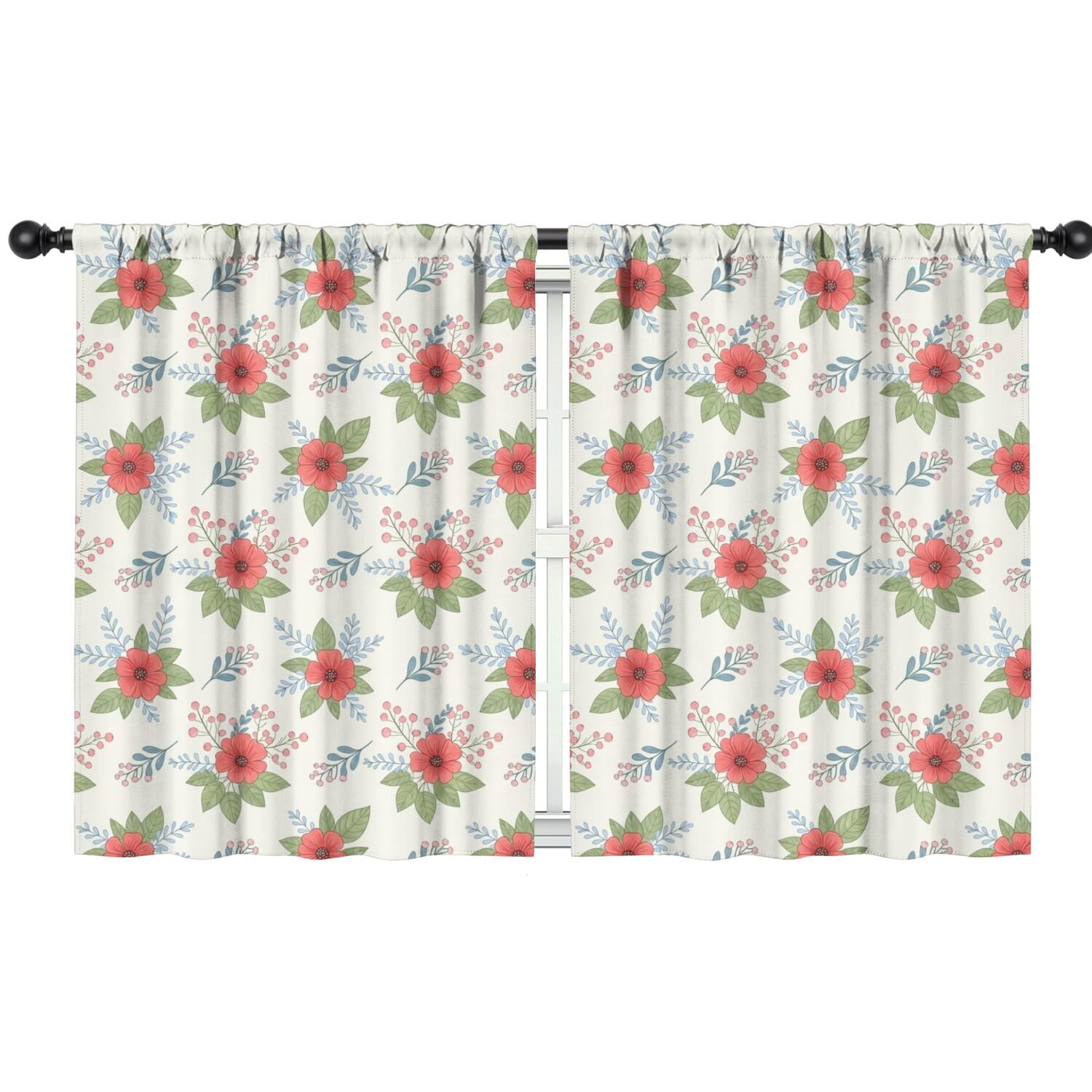 Blackout Kids Curtains,Pioneer Flower Floral Print Pattern Children's ...