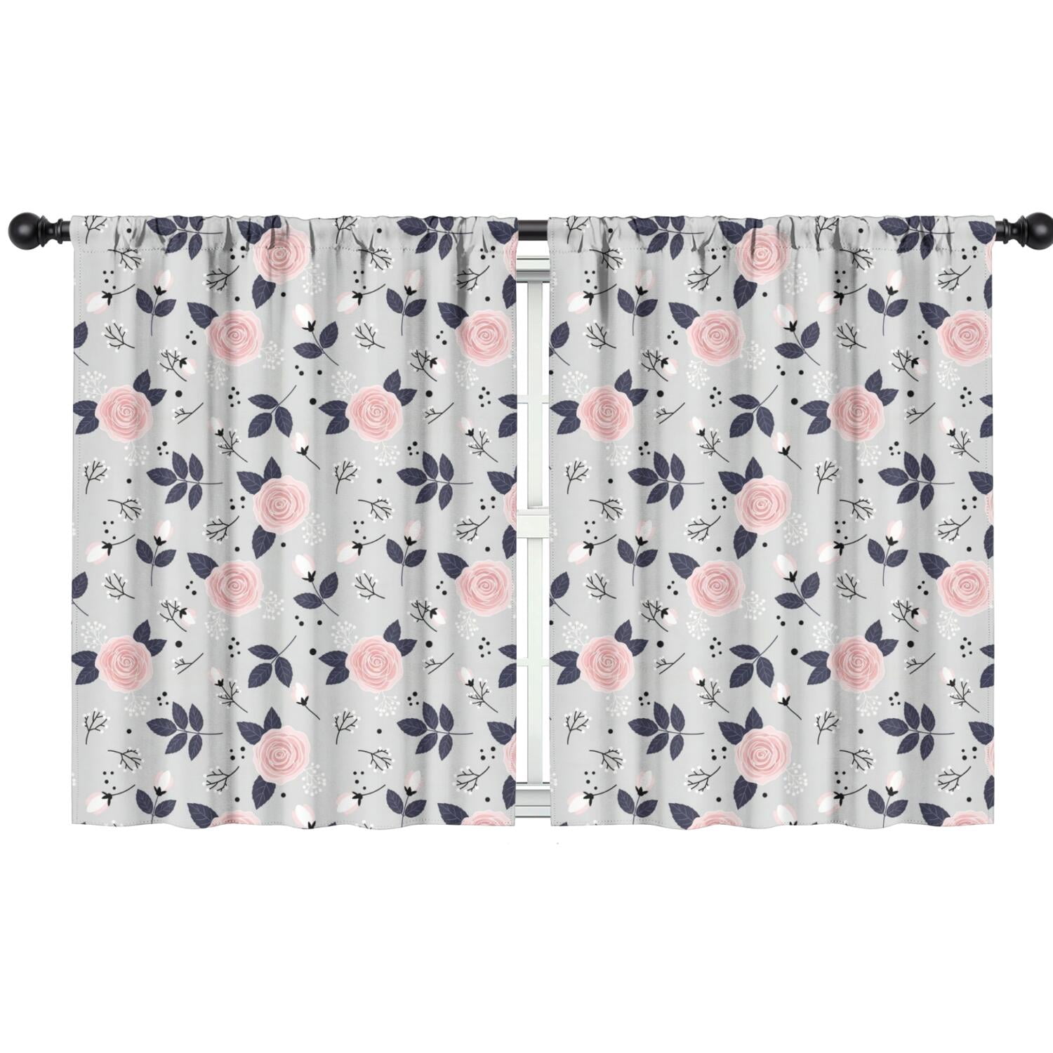 Blackout Kids Curtains,Pioneer Flower Floral Print Pattern Children's ...