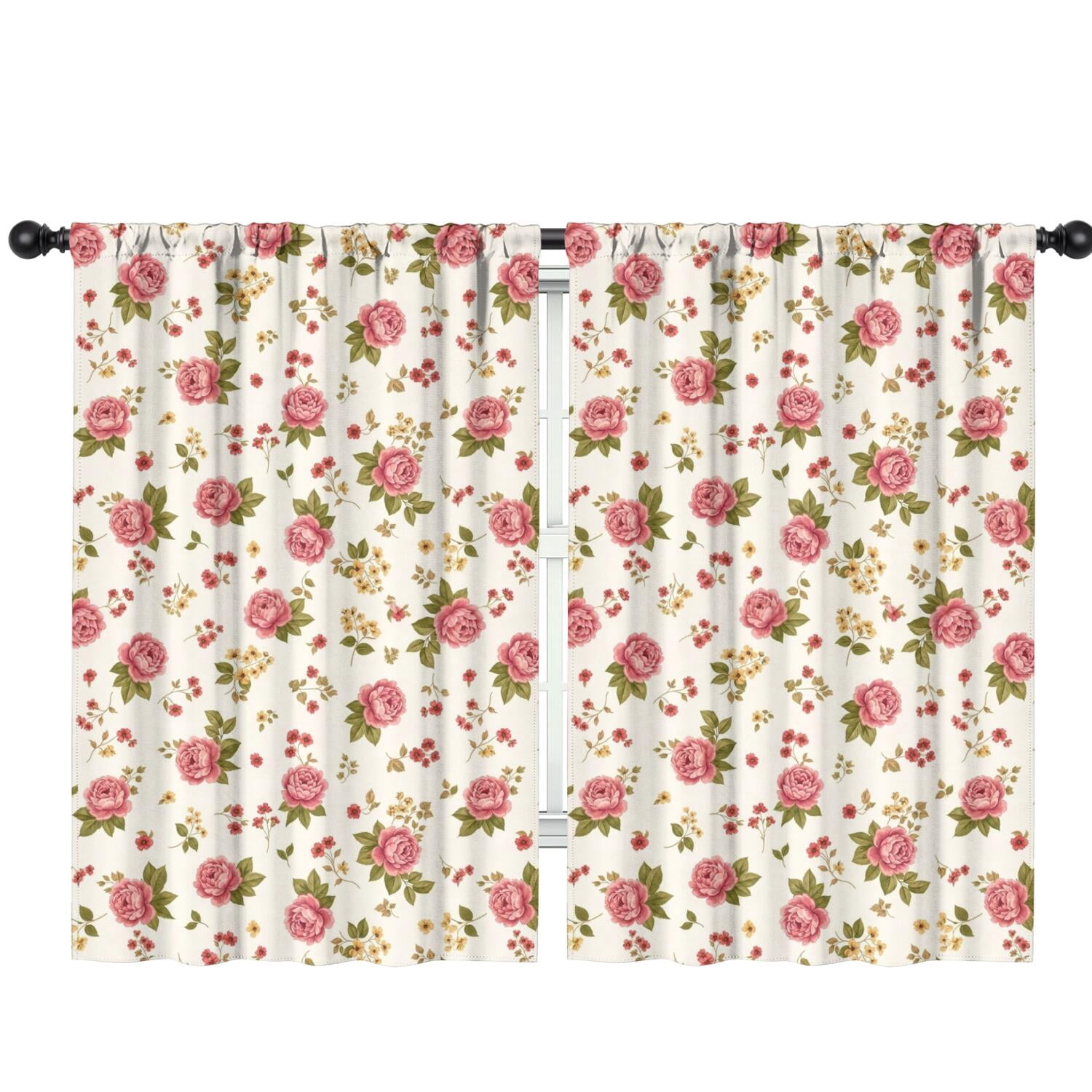 Blackout Kids Curtains,Pioneer Flower Floral Print Pattern Children's ...