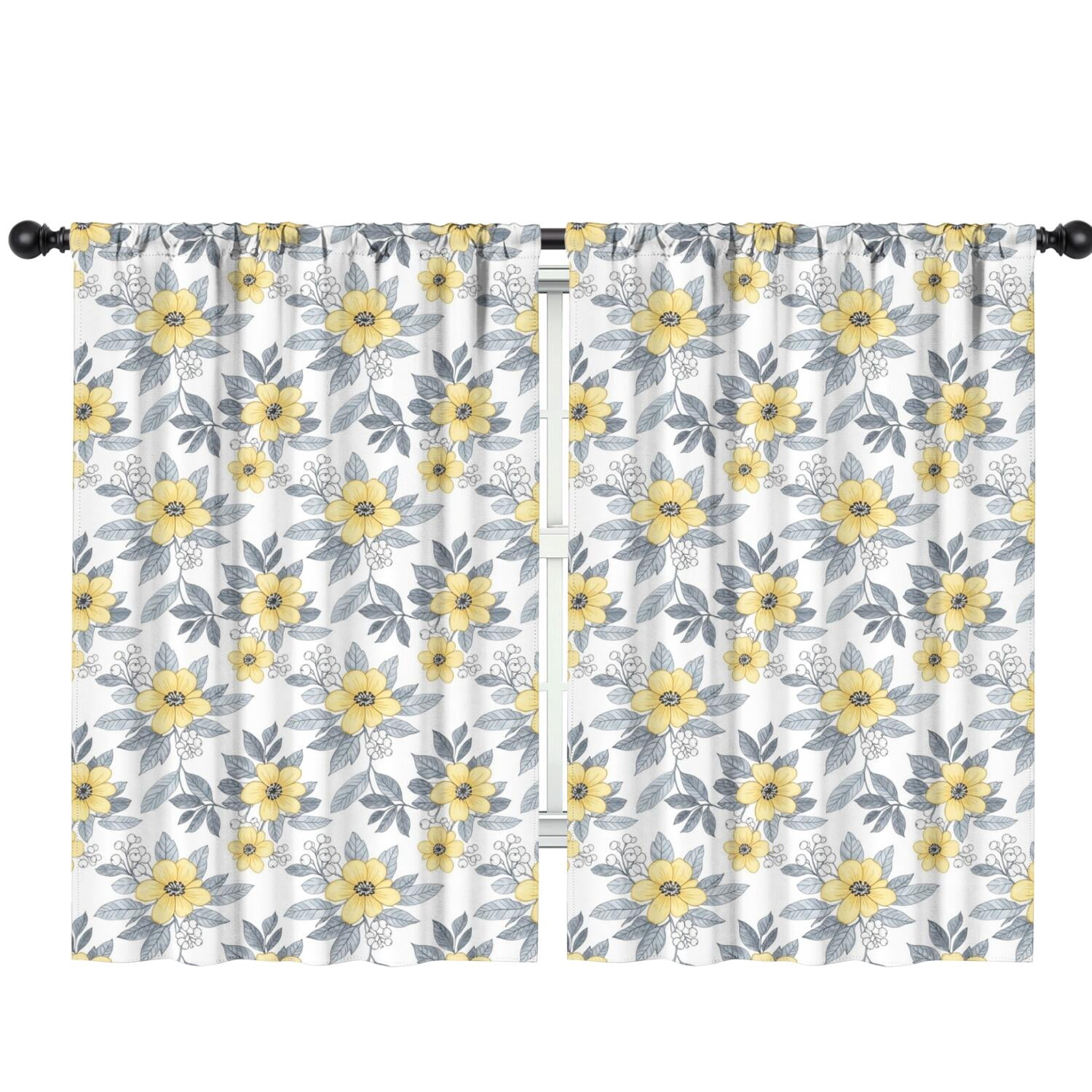 Blackout Kids Curtains,Pioneer Flower Floral Print Pattern Children's ...