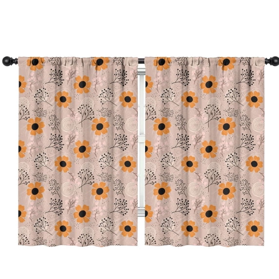 Blackout Kids Curtains,Pioneer Flower Floral Print Pattern Children's ...