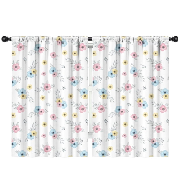 Blackout Kids Curtains,Pioneer Flower Floral Print Pattern Children's ...