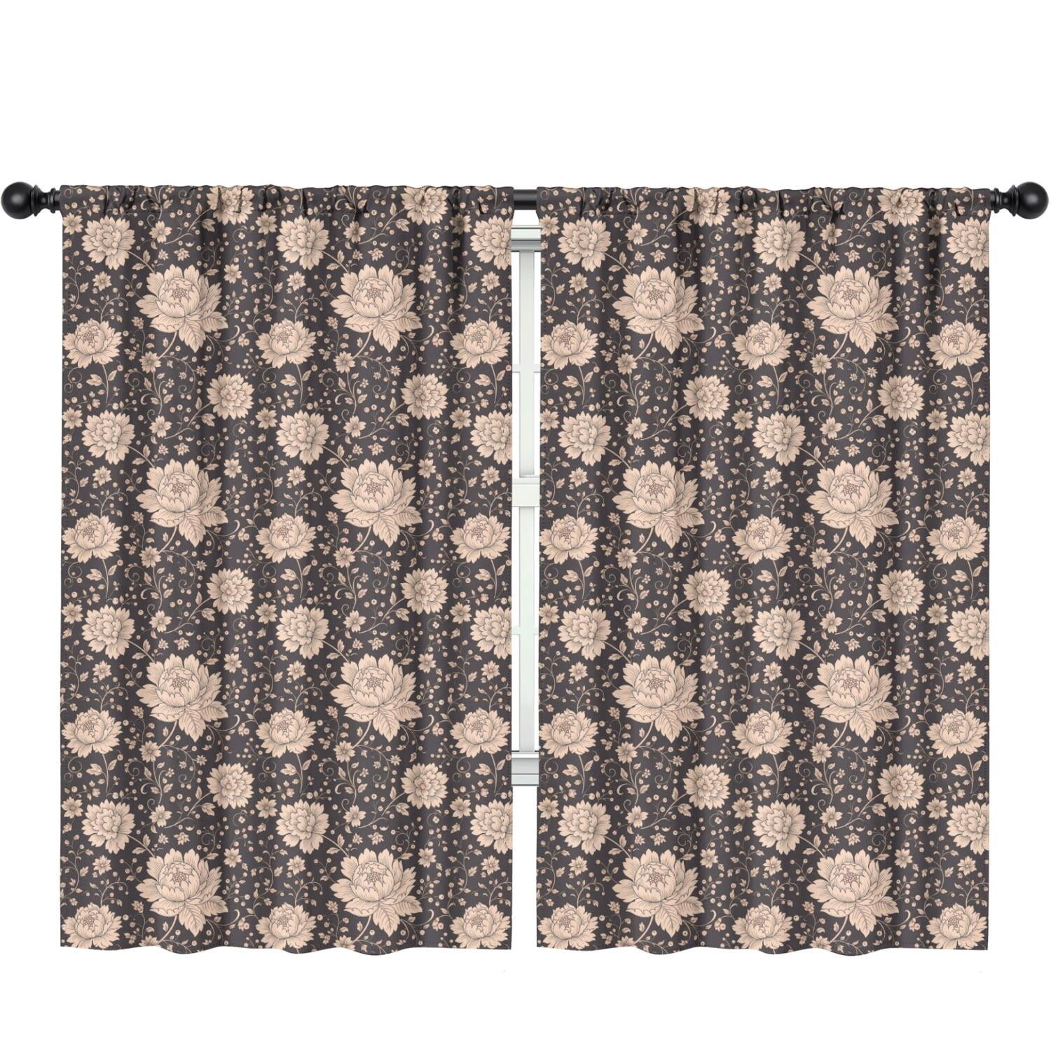 Blackout Kids Curtains,Pioneer Flower Floral Print Pattern Children's ...