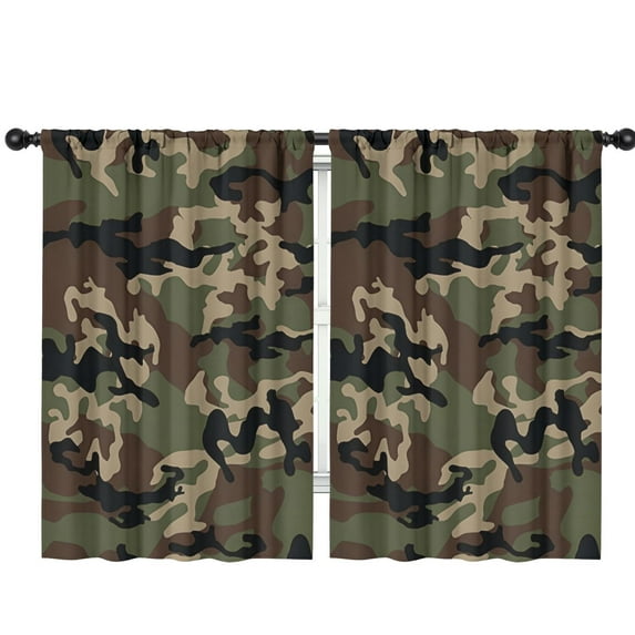 Blackout Kids Curtains,Pixel Gray Camo Digital Pattern Childrens ...