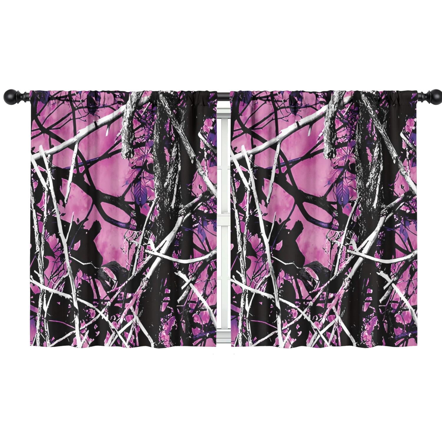 Blackout Kids Curtains,Purple Camo Tree Branch Pattern Childrens ...
