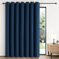Blackout Patio Sliding Door Curtains 90 Inches Long, Grommet Privacy ...