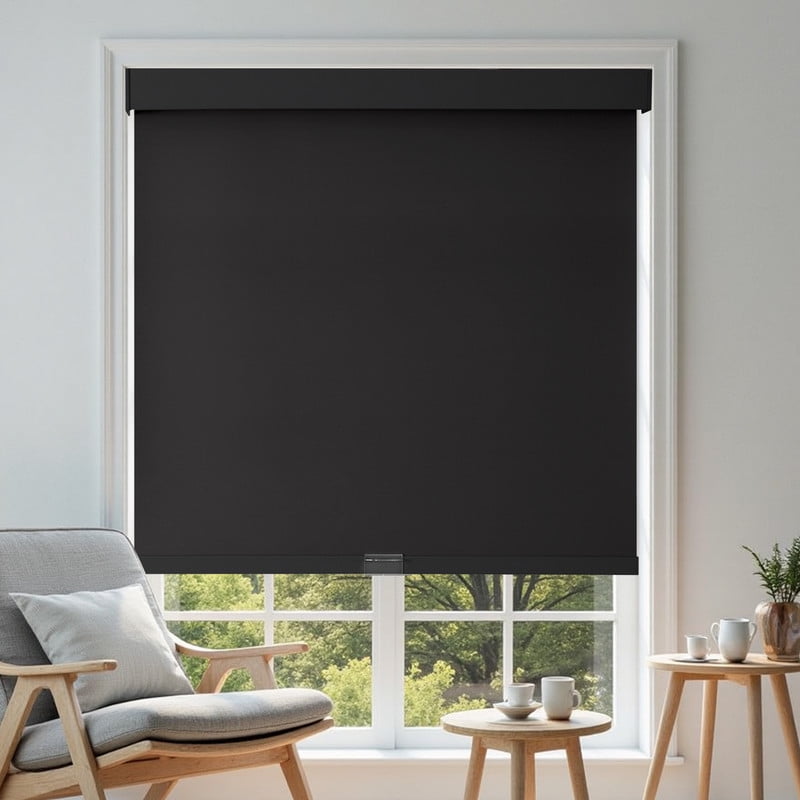 SUNOFF Blackout Cordless Roller Shades with Valance – Thermally ...