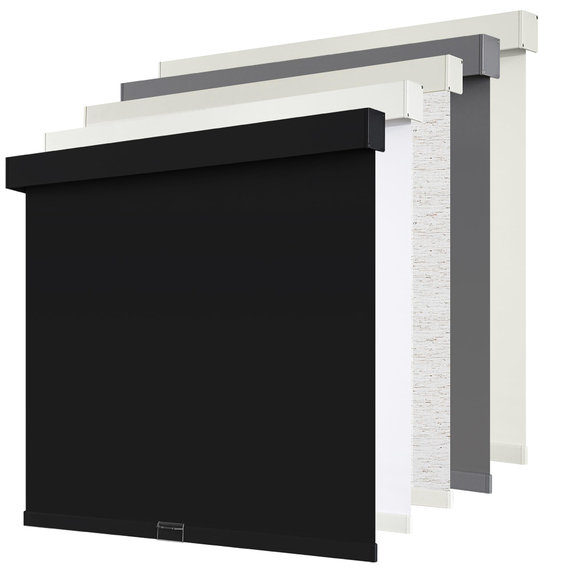 Blackout Roller Window Shades 31.5"W x 72"H Black Room Darkening ...