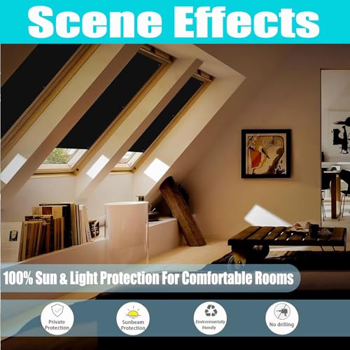 Blackout Roof Skylight Blind Window Curtain for Velux F06 206 Roof ...