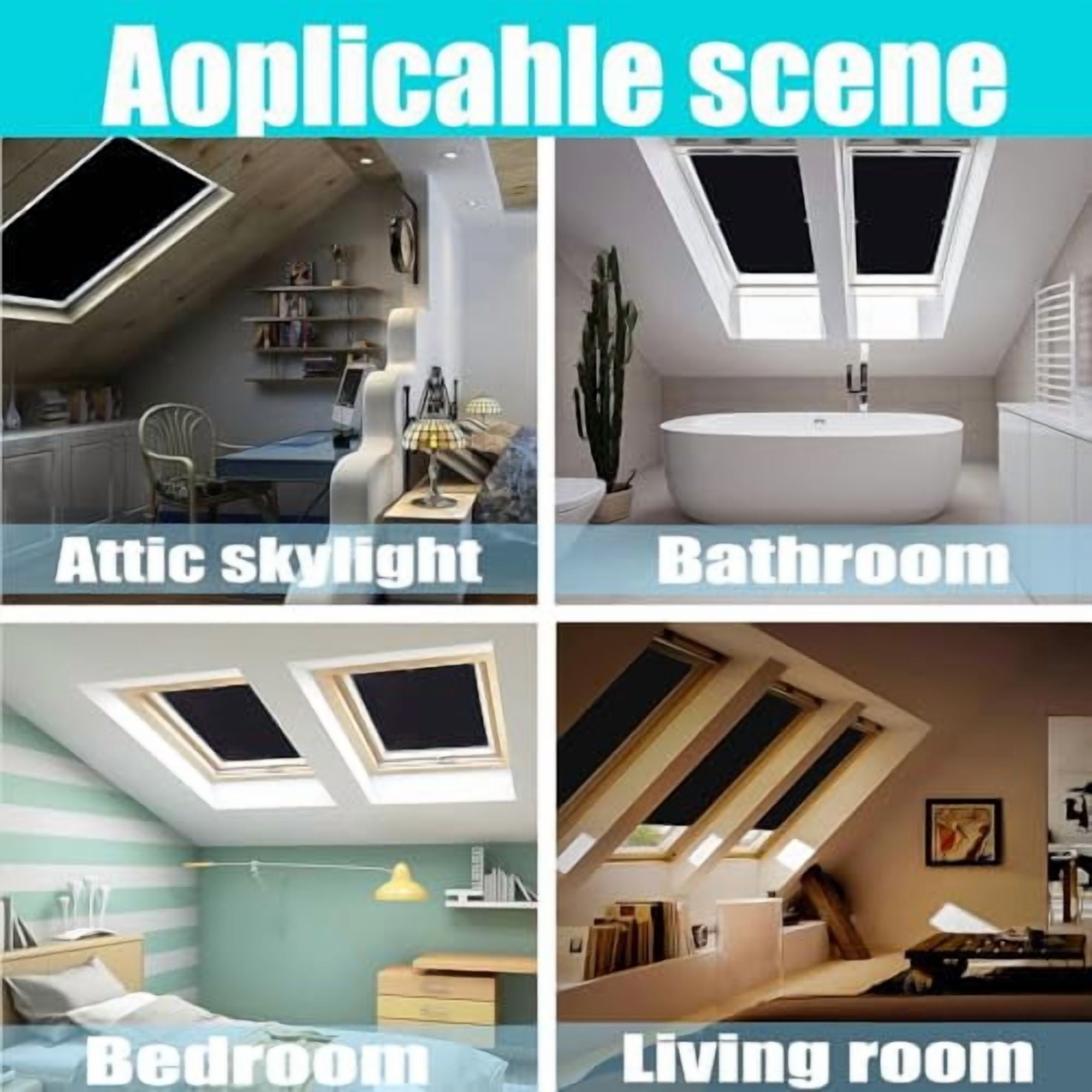 Blackout Roof Skylight Blind Window Curtain for Velux F06 206 Roof ...