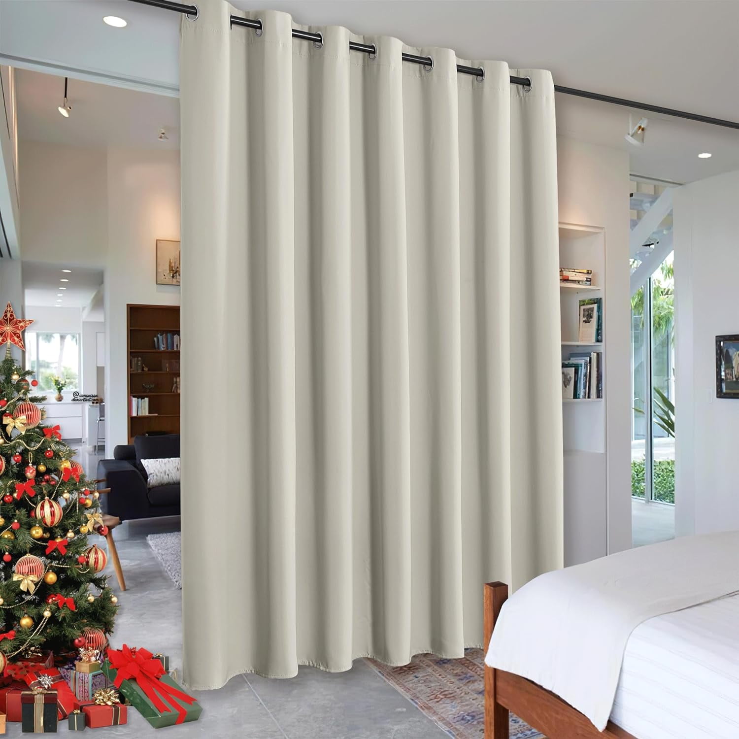 Blackout Room Divider Curtain, Soundproof Privacy Screen Curtains ...