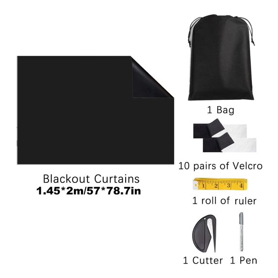 Blackout Shades for Windows 100% Light Blocking - No Drill Window ...