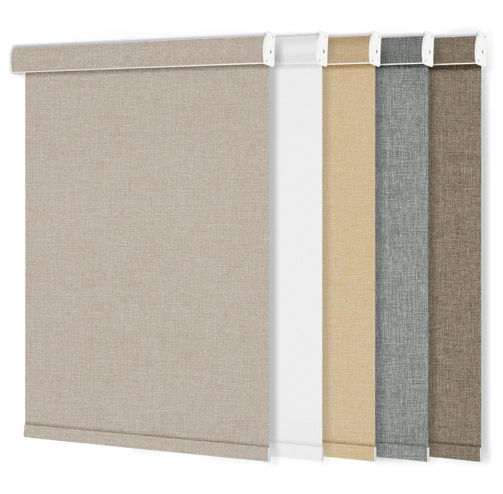 Blackout Shades for Windows Cordless Blinds Linen Fabric Room Darkening ...