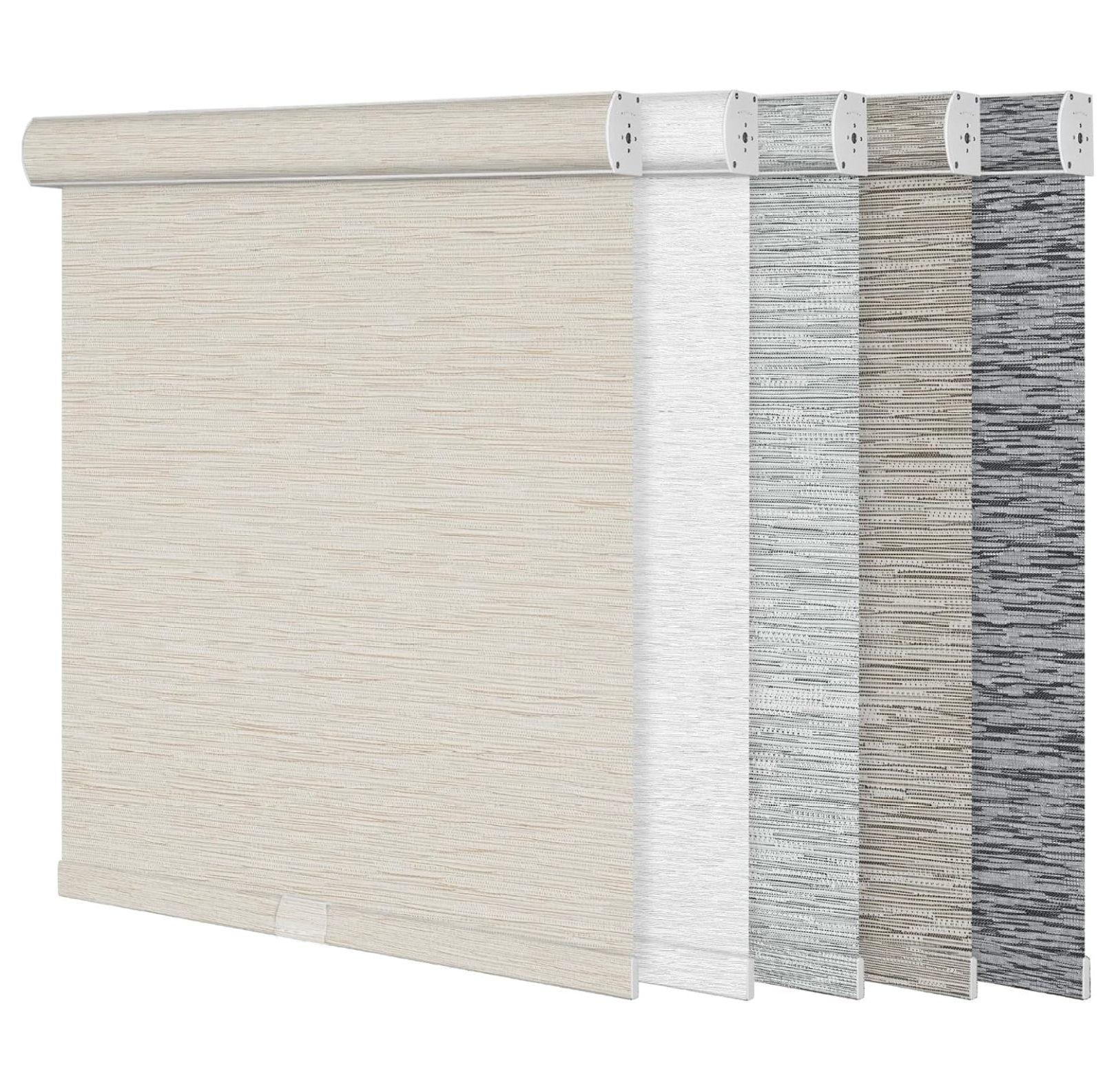 Blackout Shades for Windows Cordless Striped Jacquard Shades with ...