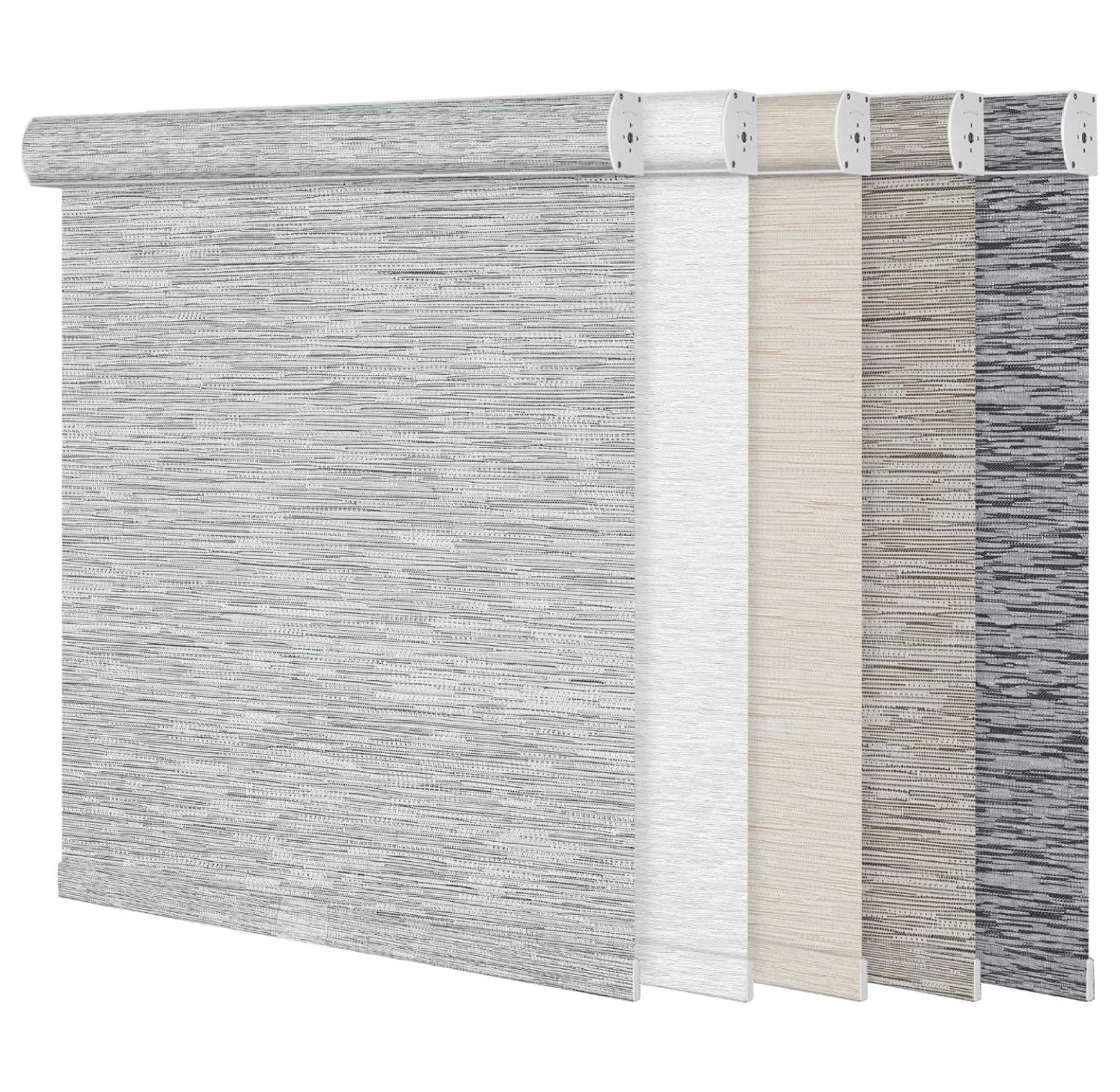 Blackout Shades for Windows Cordless Striped Jacquard Shades with ...