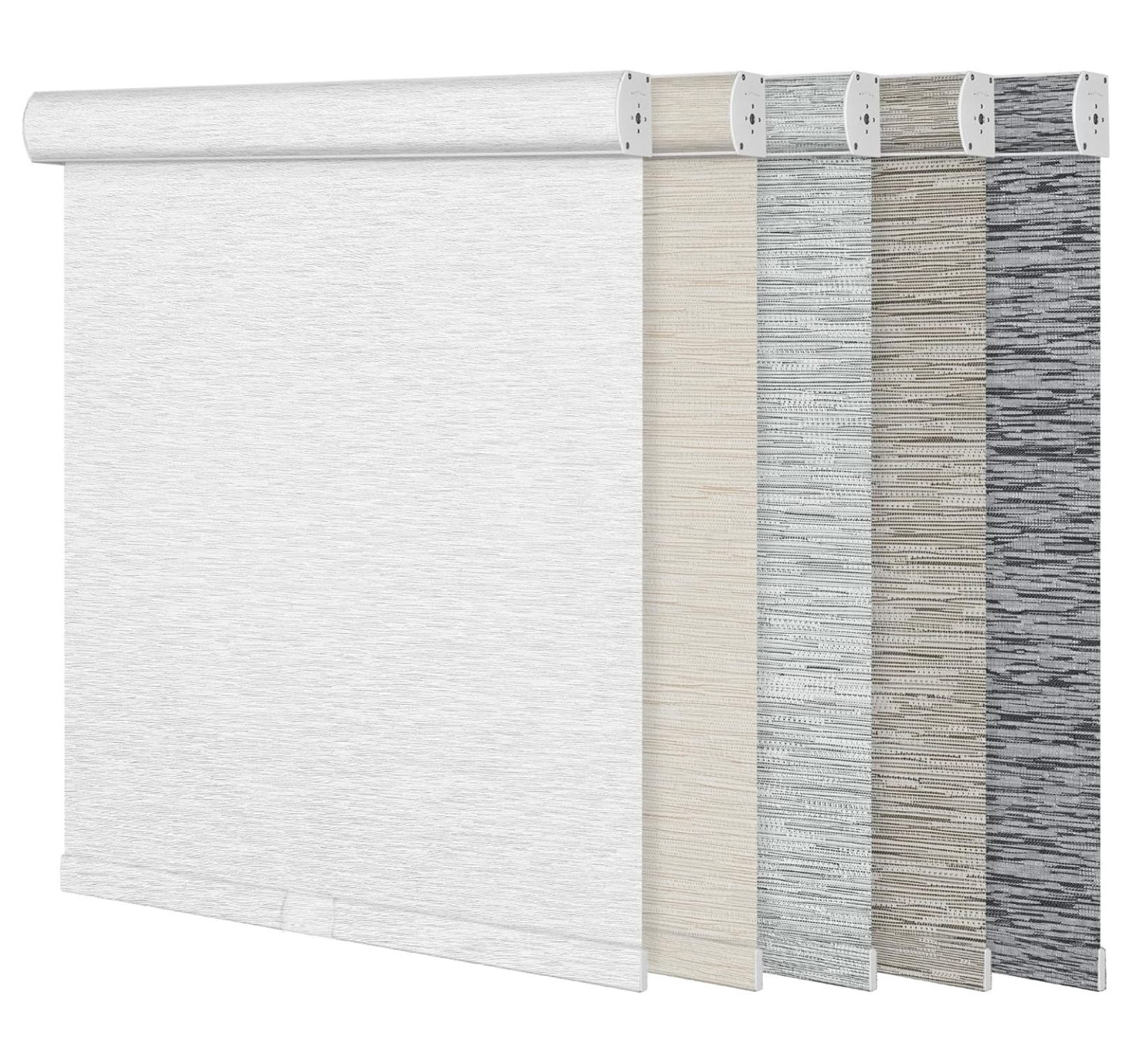 Blackout Shades for Windows Cordless Striped Jacquard Shades with ...