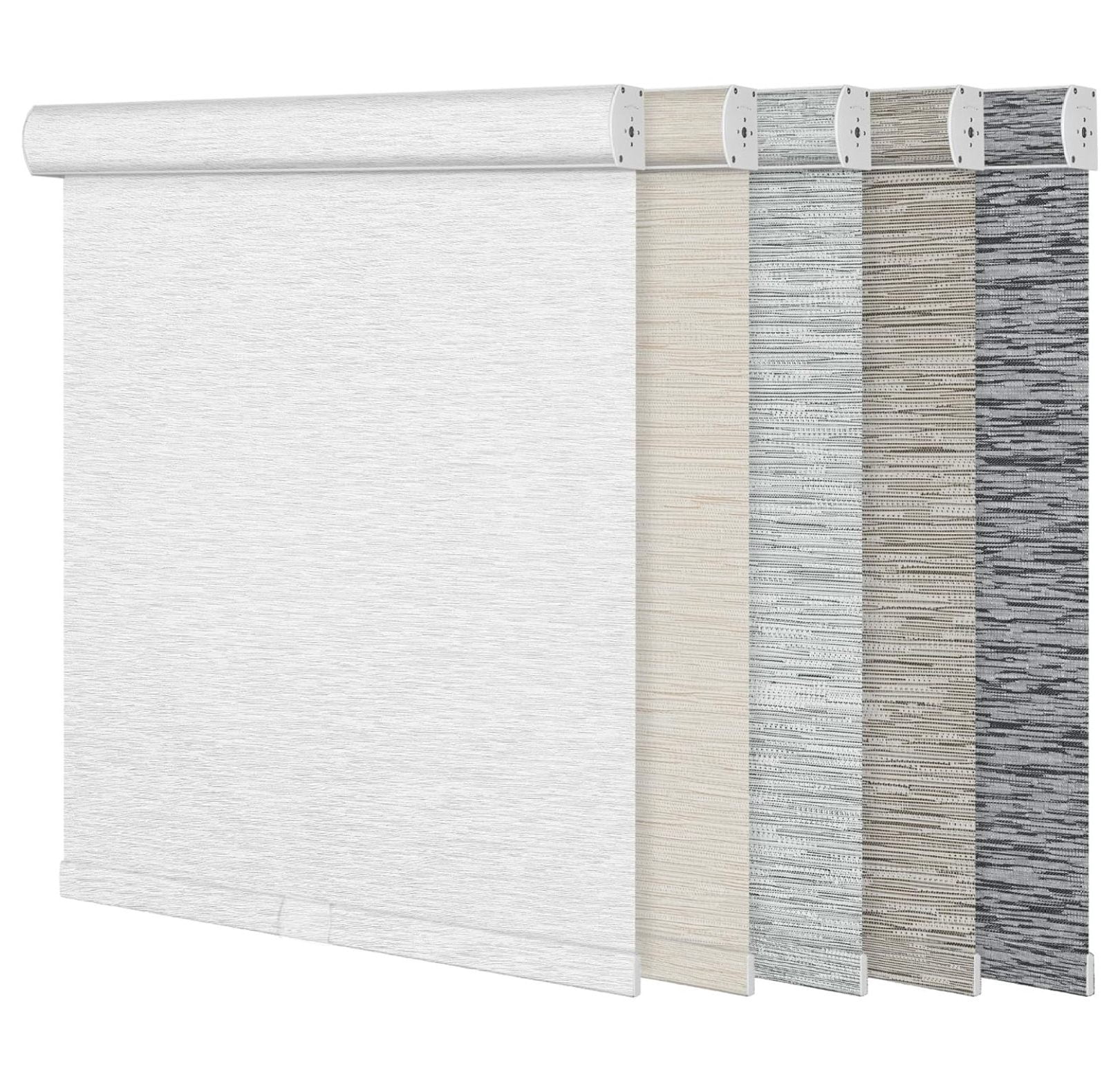 Blackout Shades for Windows Cordless Striped Jacquard Shades with ...