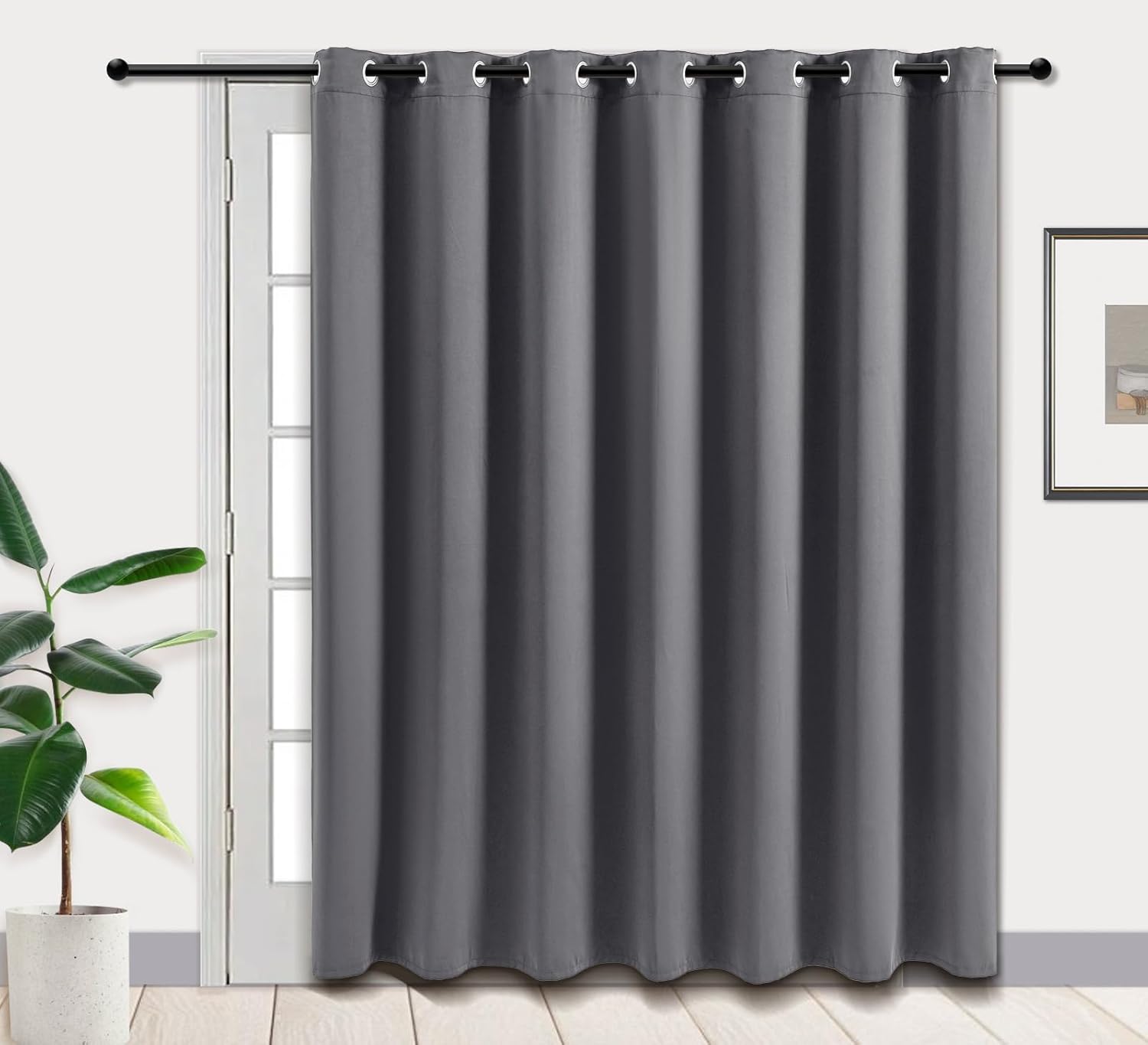 Blackout Sliding Door ins 84 INCHES Long,Grommet Thermal Insulated Room ...