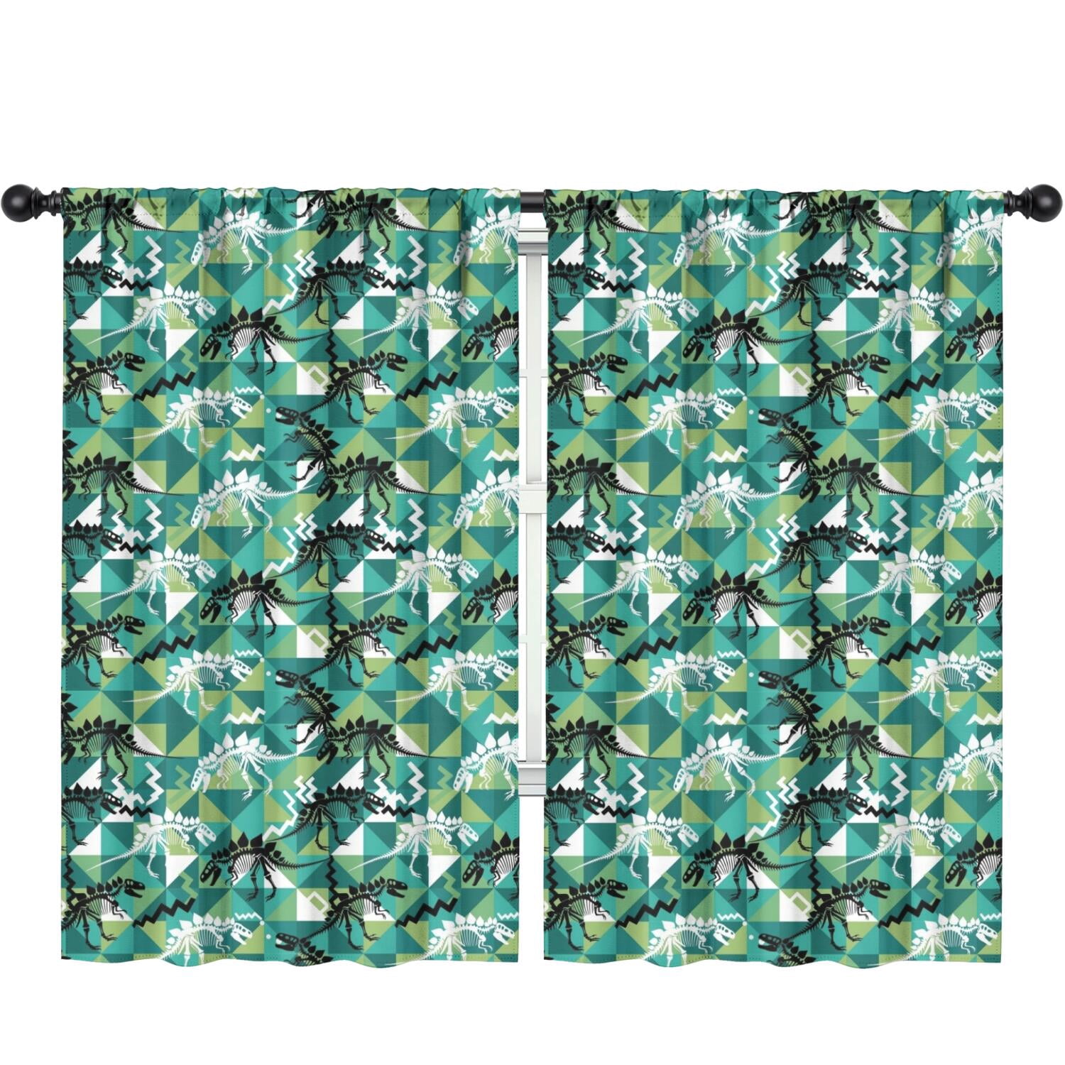 Blackout Teens Curtains,Cute Dinosaur Cartoon Pattern Teens Insulated ...