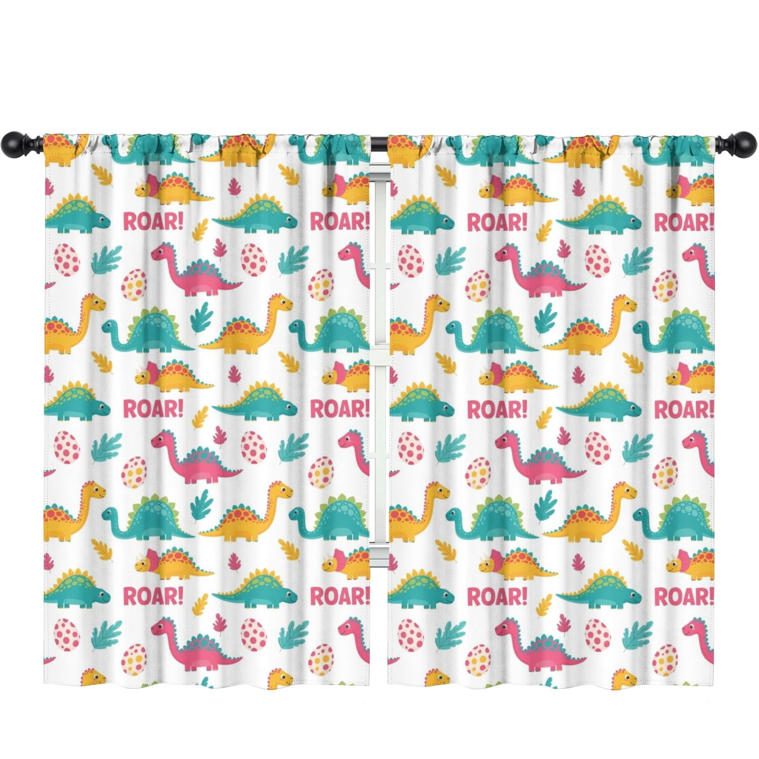 Blackout Teens Curtains,Cute Dinosaur Cartoon Pattern Teens Insulated ...
