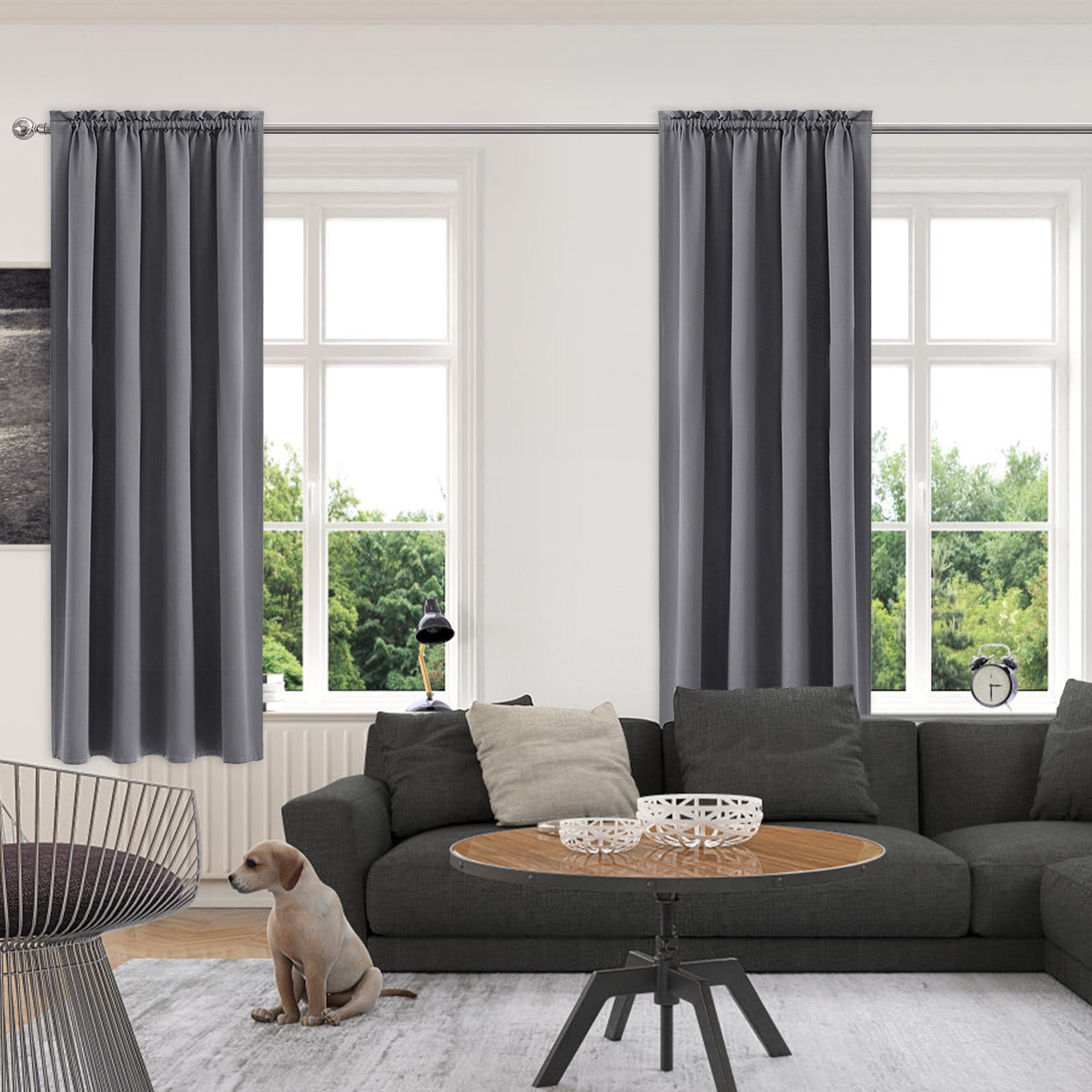 Blackout Thermal Insulated Curtains - Energy Saving Silk Panels for ...