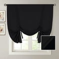 Blackout Tie Up Curtains for Thermal Insulated Black Lined Balloon ...