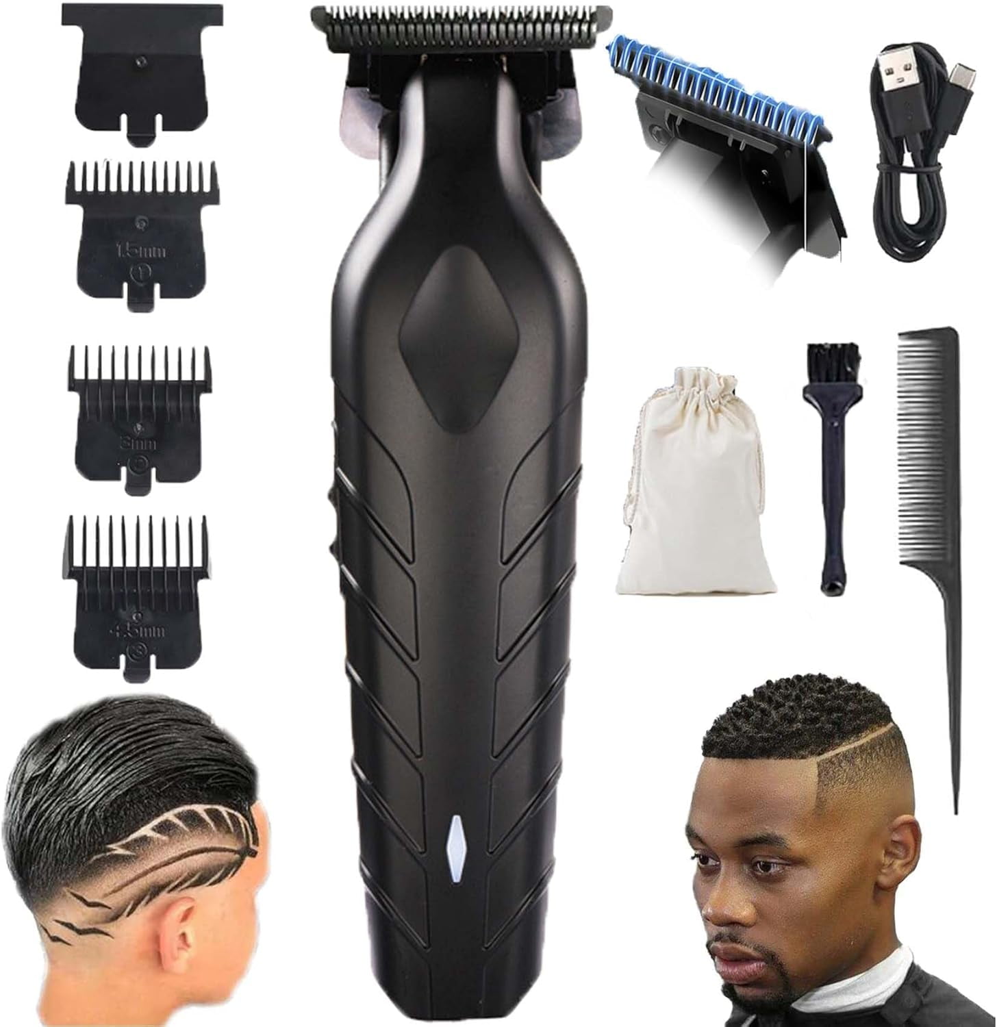 Blackout Trimmer Plus Zero Gap, Barbers Tonic Blackout Trimmer + Premium Zero-Gapped 3-in-1 ...