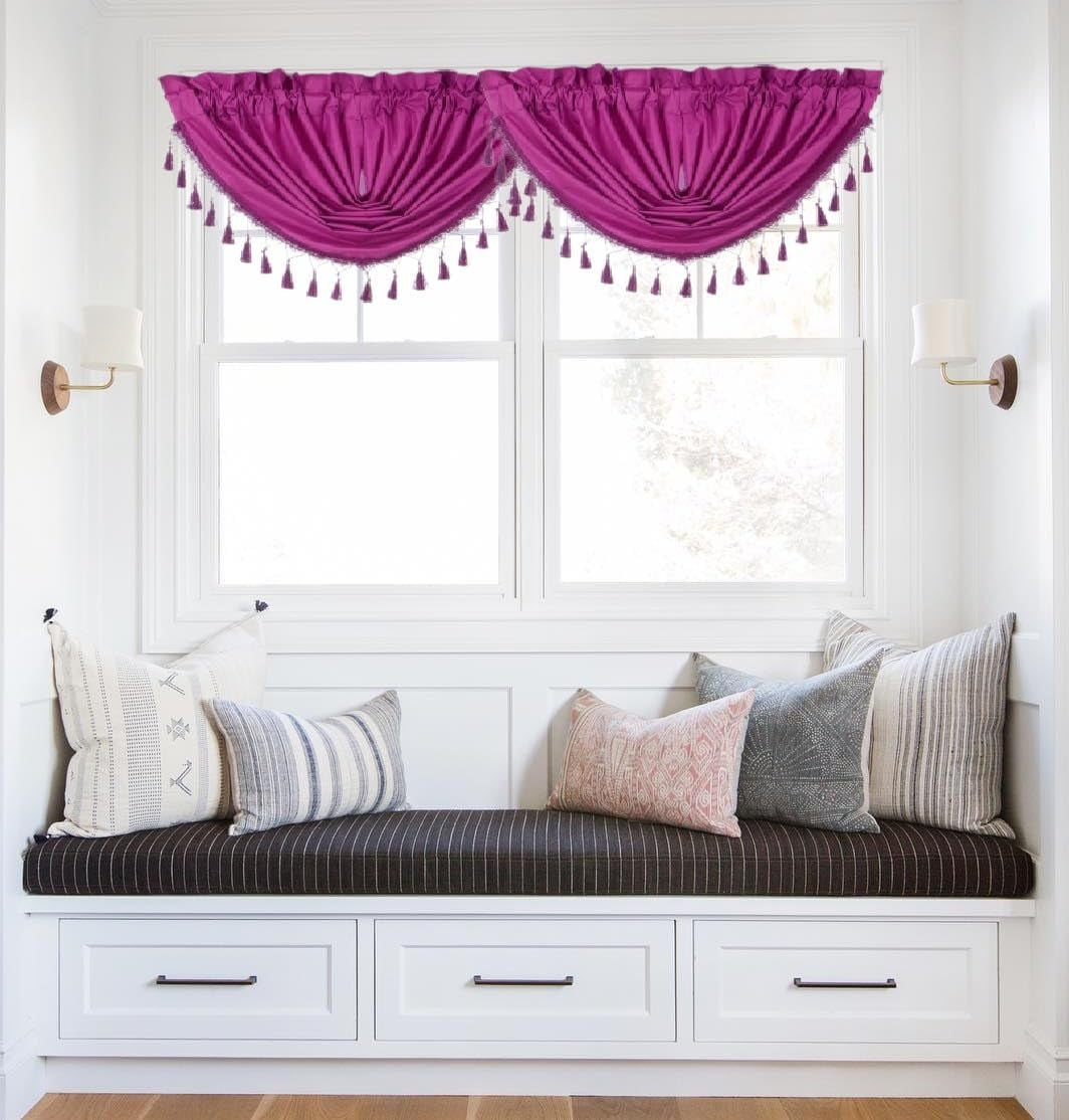 Blackout Valance with Tassels Inches Wide x 38 Inches Long RS8 (2 ...